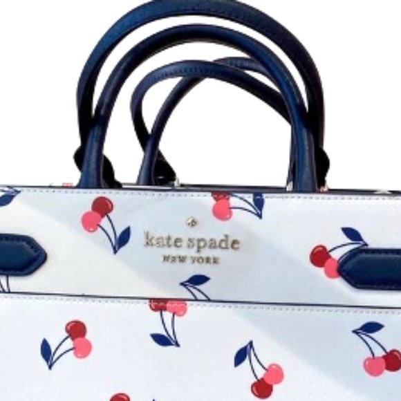 kate spade | Bags | Nwt Kate Spade Dancing Cherries Leather Shoulder ...